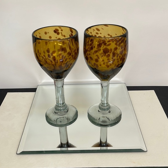 Dining | Mexican Blown Heavy Amber Glassware | Poshmark